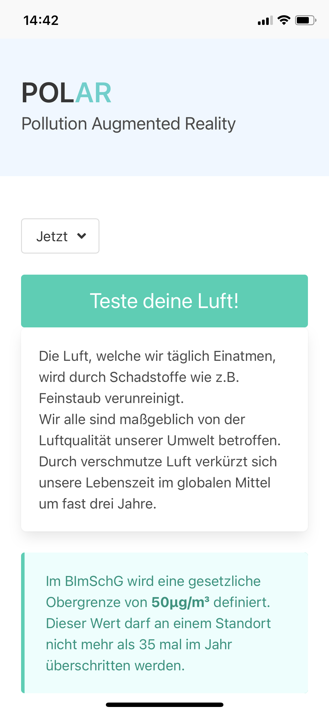 Online Open Data Hackathon: POLAR — Visualisierung der örtlichen Luftverschmutzung mittels ...